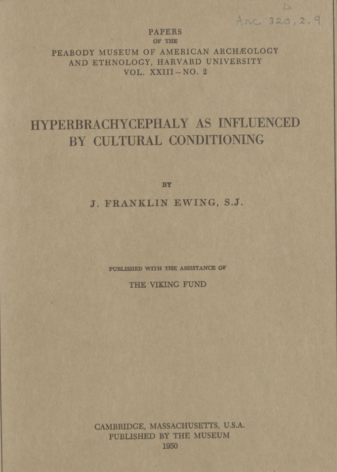 Hyperbrachycephaly as Influenced by Cultural Conditioning | Peabody ...